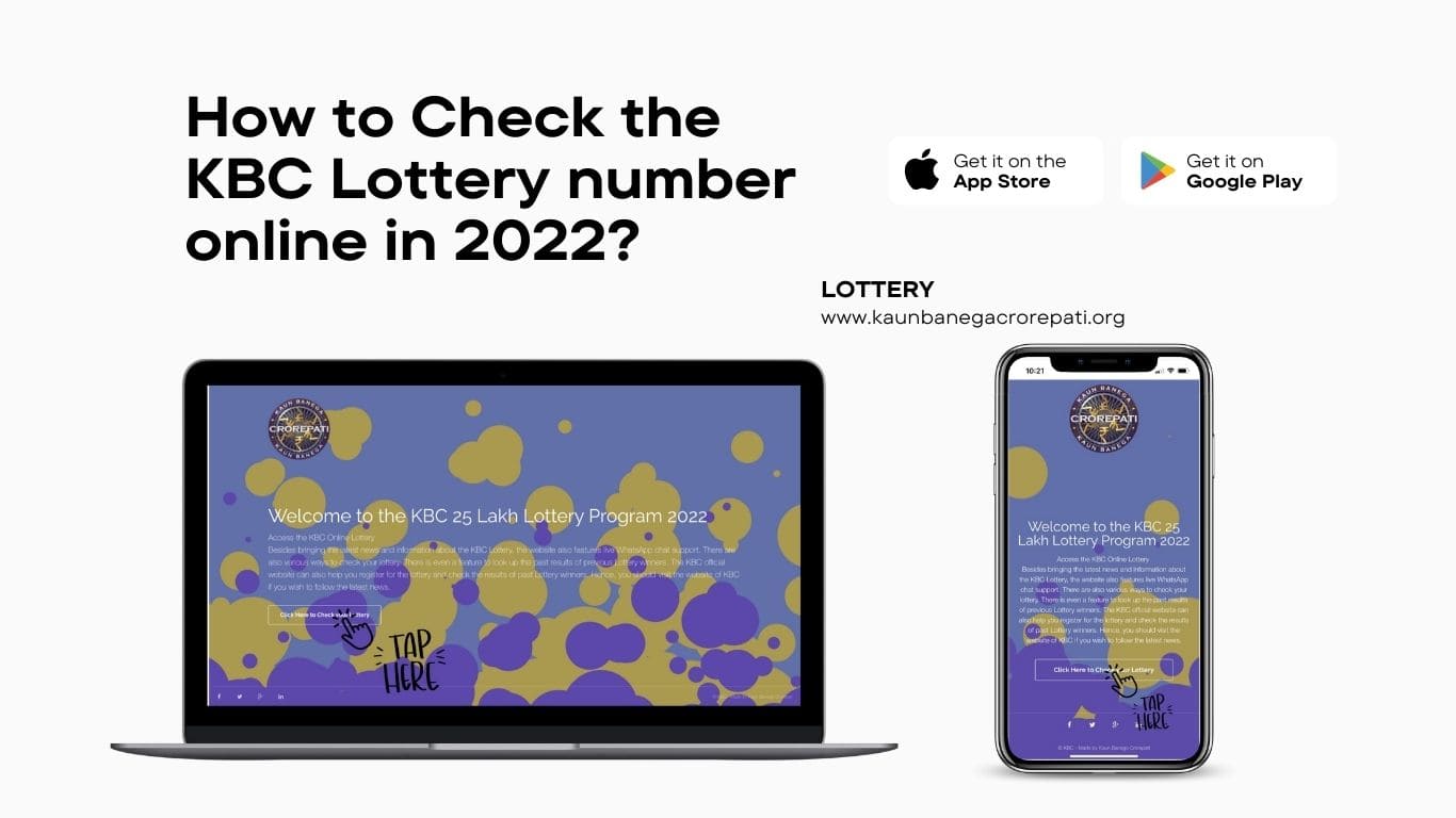 KBC lottery number check online 2023 official op